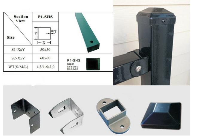 Galvanized Steel Anti-intruder Fences With Double Extension Arms ...